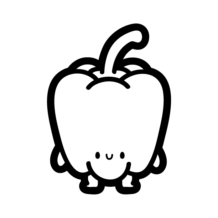 chibi pepper outline