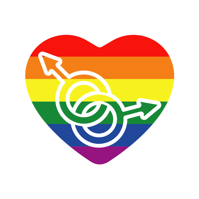 boy + boy in lgbtq heart
