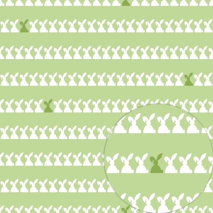 LIME GREEN HORIZONTAL BUNNY STRIPES WITH DOTS – RABEA BILZ|D-1257651