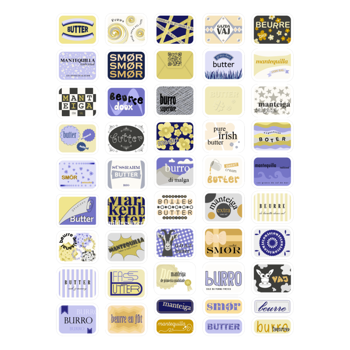 BUTTER PACKAGES TILES PRINT AND CUT STICKER SHEET – RABEA|D-1245944