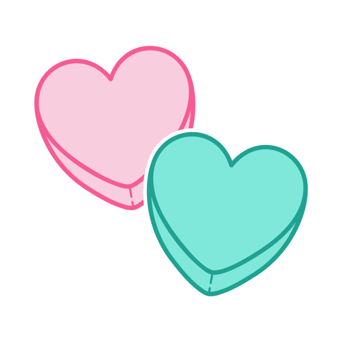 Candy Hearts SVG | Valentine's Day Clipart|D-1238460