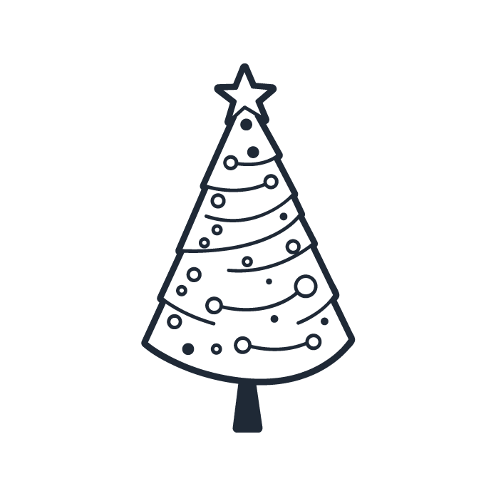 christmas tree lineart|D-1231599