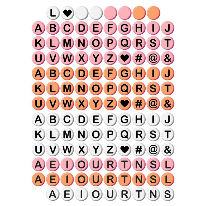 Printable Friendship Bracelet Beads Alphabet Craft Print and Cut|D-1244351