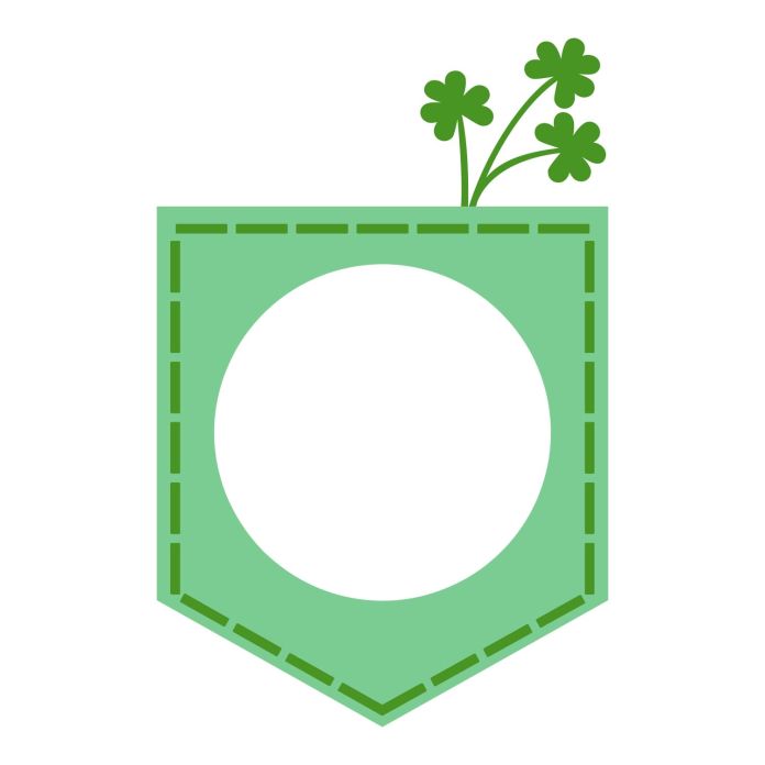 Clover Monogram Pocket Design|D-1250403