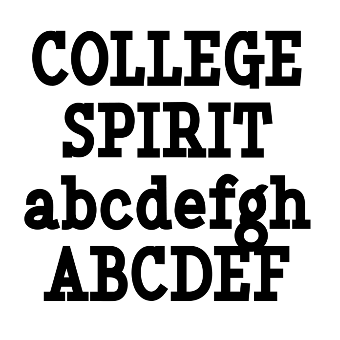 BFC College Spirit Bold Serif Block Sports Font|D-1225712