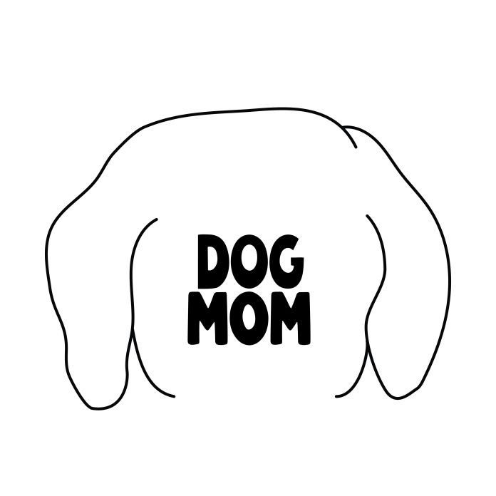 Dog Mom Dog Head Outline