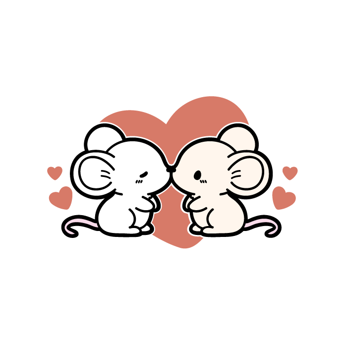 cute mice in love kissing|D-1242287