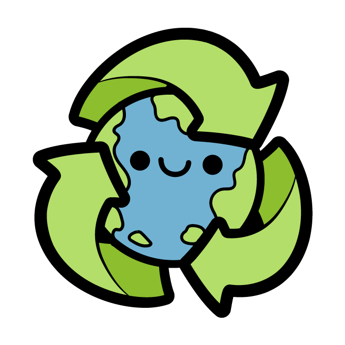 cute recycle planet heart