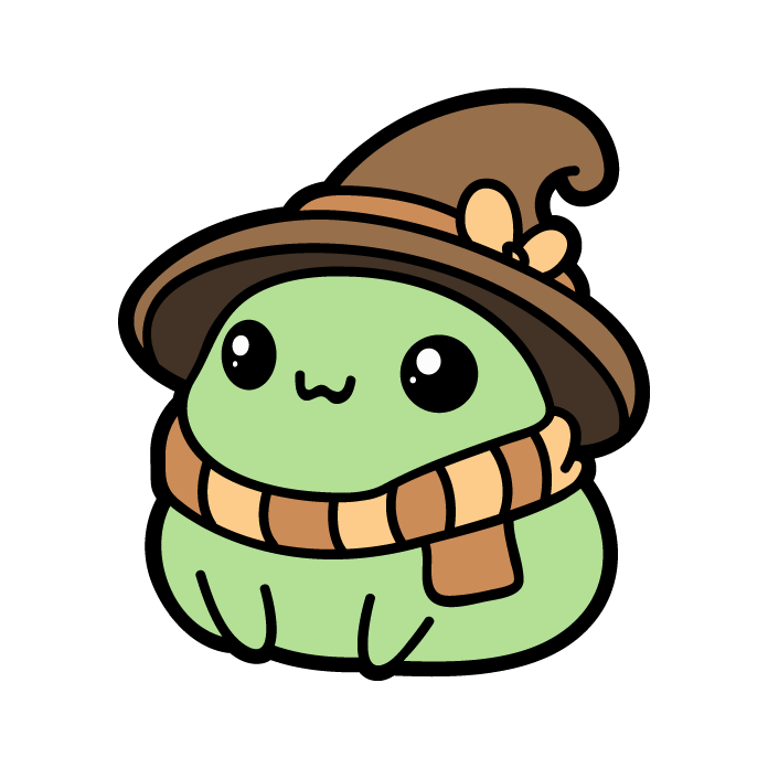 cute wizard frog