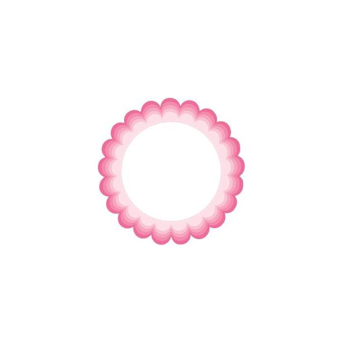 stitched scallop circle frames