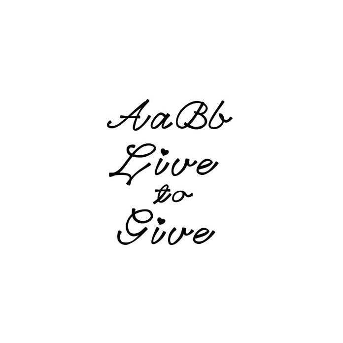 live to give font