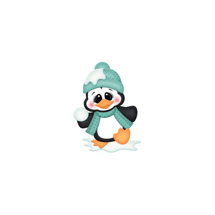 penguin throwing snowball