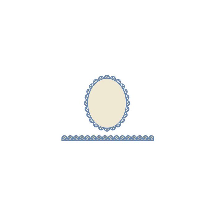 eyelet lace frame & border