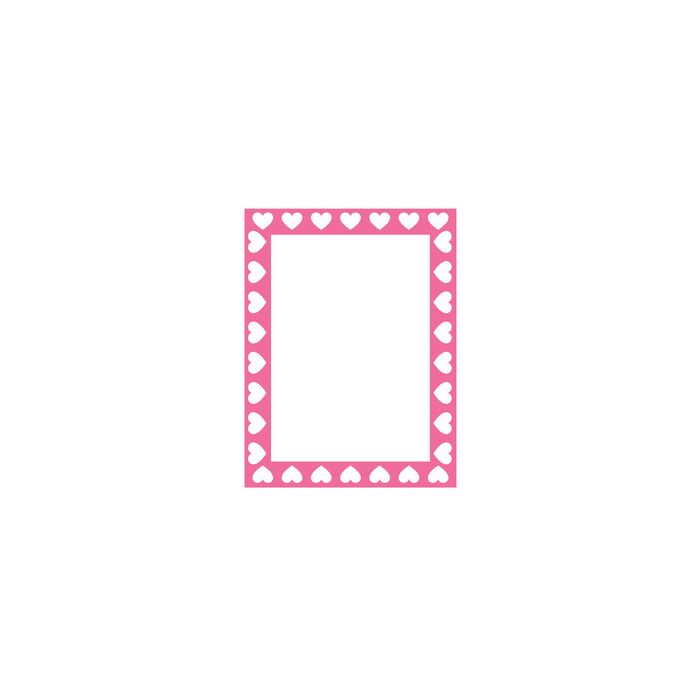 heart border rectangle frame