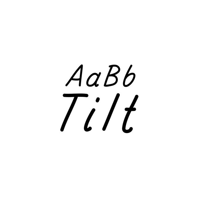 tilt font