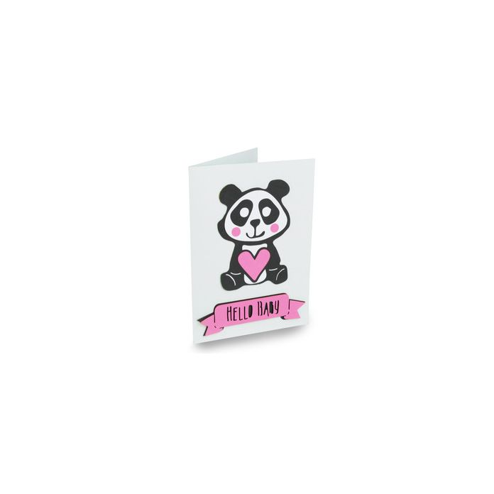 hello baby panda folded card