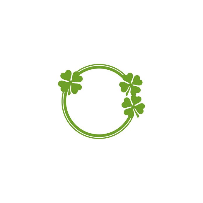 round shamrock frame