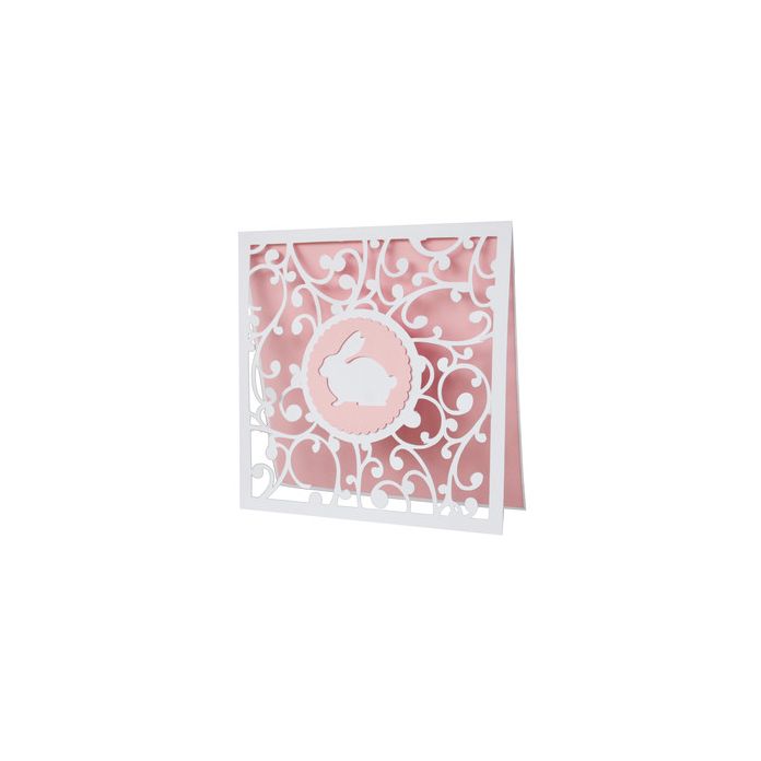 rabbit flourish square card