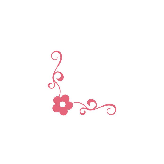 simple flower corner flourish a
