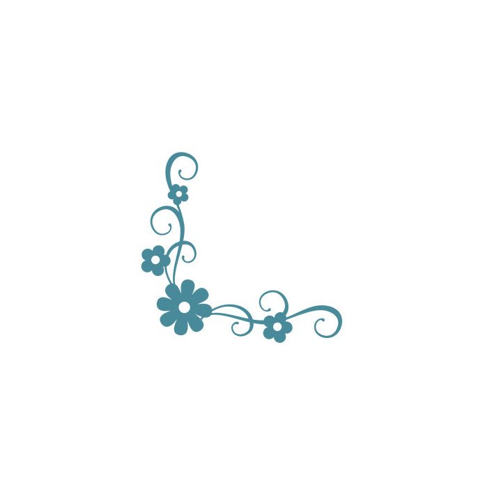 simple flower corner flourish