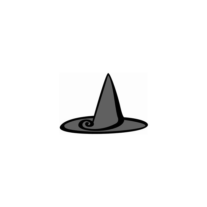 curly witch hat