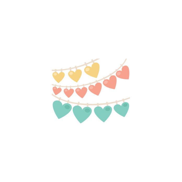 heart swag banners