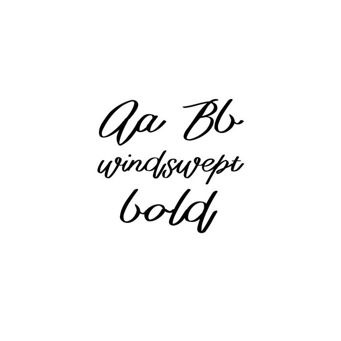 windswept bold font
