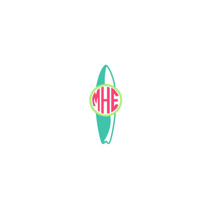 surfboard monogram frame