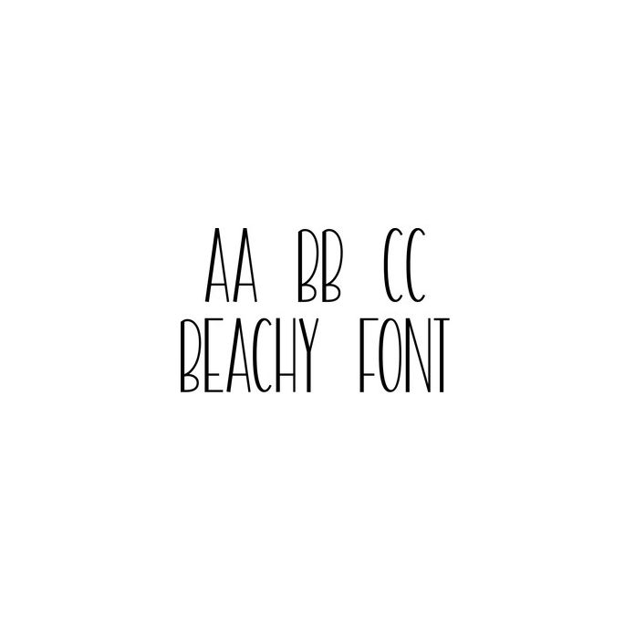 beachy font