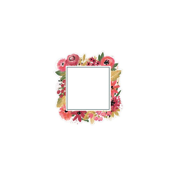 painted floral square