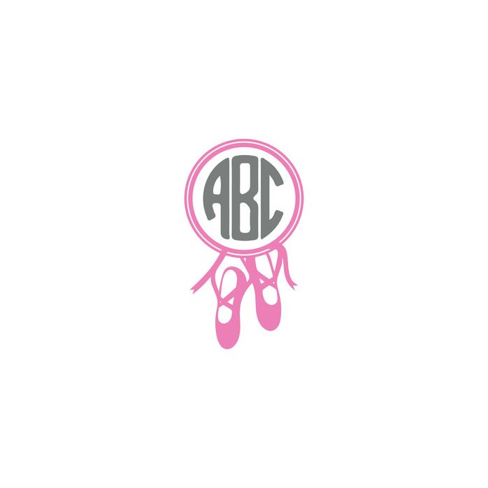 ballet shoe monogram frame