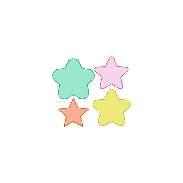 8 piece star and scalloped mat set