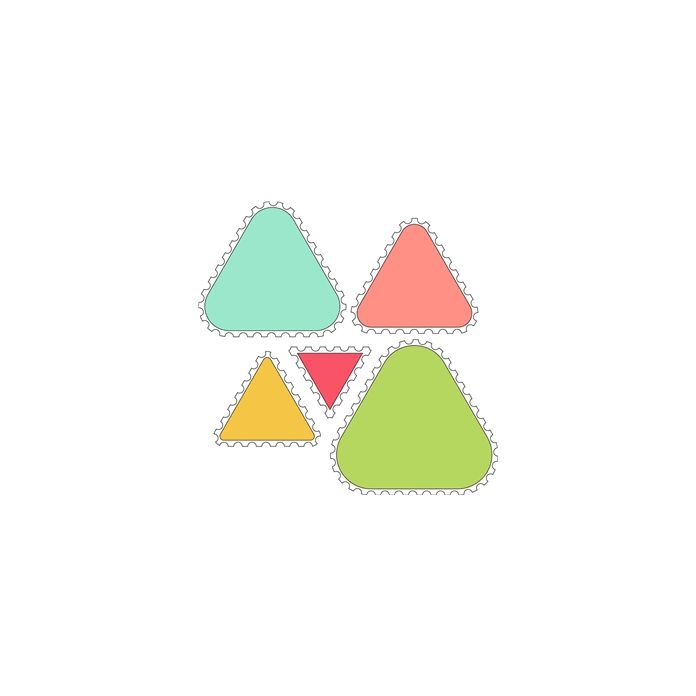 10 piece triangle stamp set