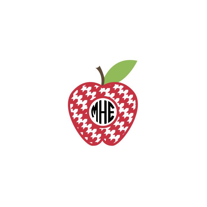 apple houndstooth monogram frame