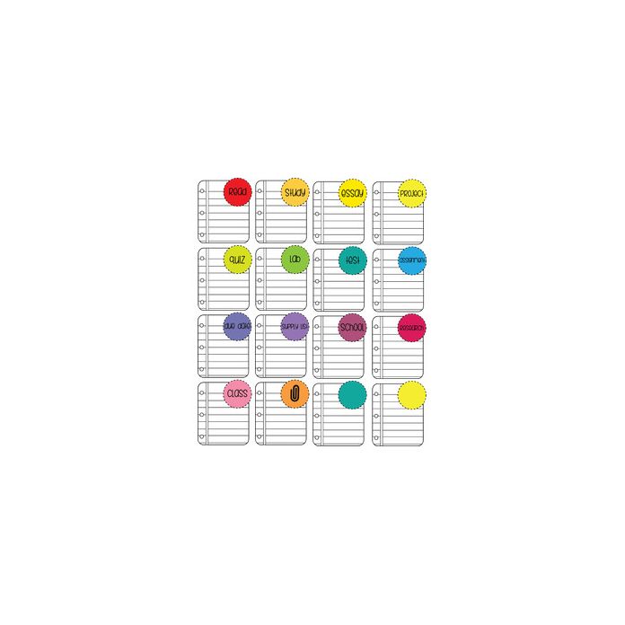 colorful school notes