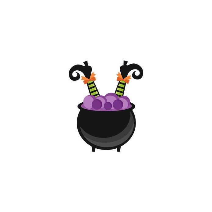 witch in cauldron