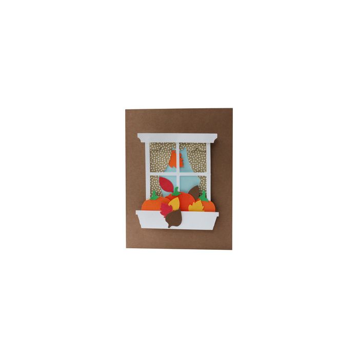 fall window pane card