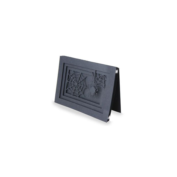 spider shadow box folded card