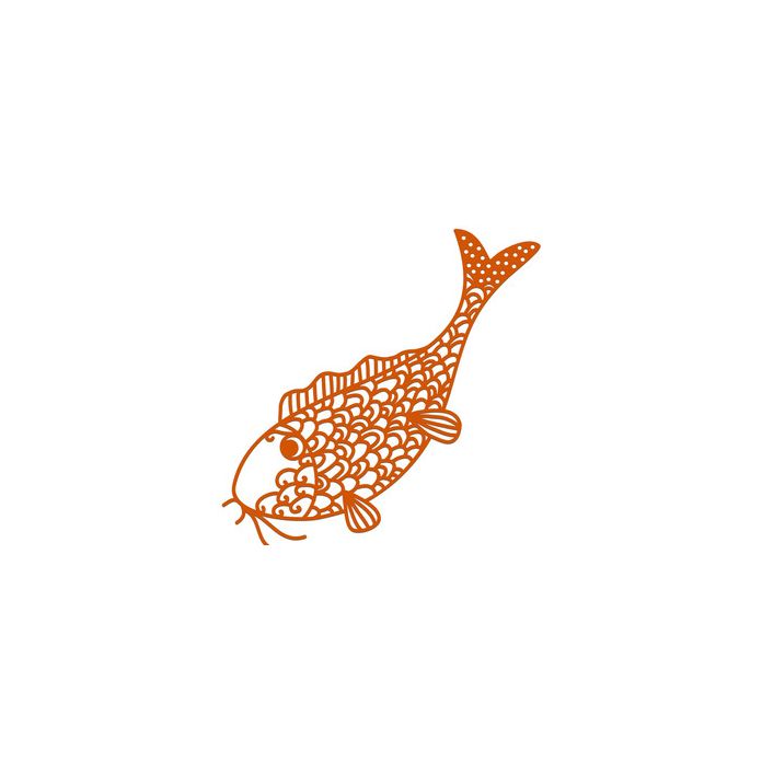 koi carp papercut