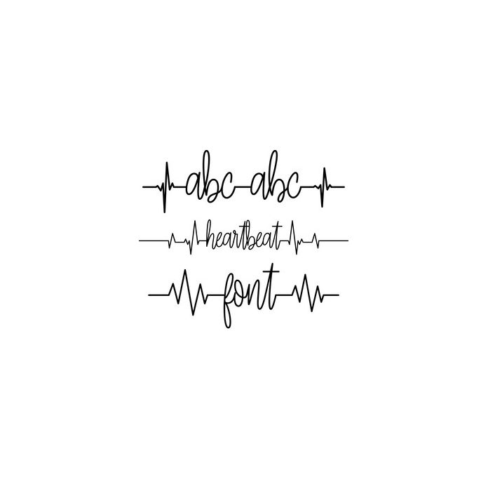 heartbeat font