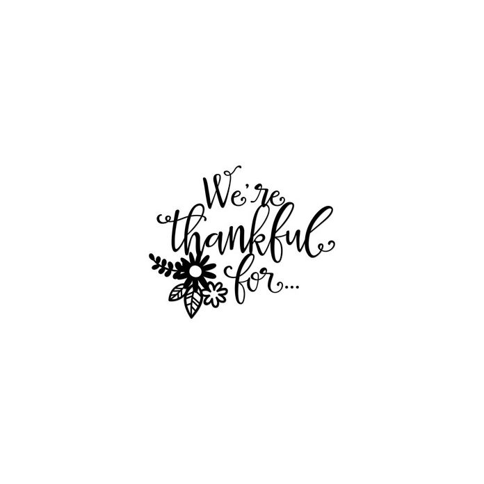 we're thankful for