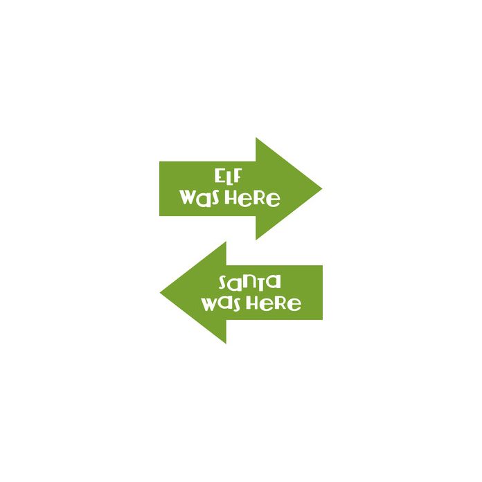 elf santa arrow signs