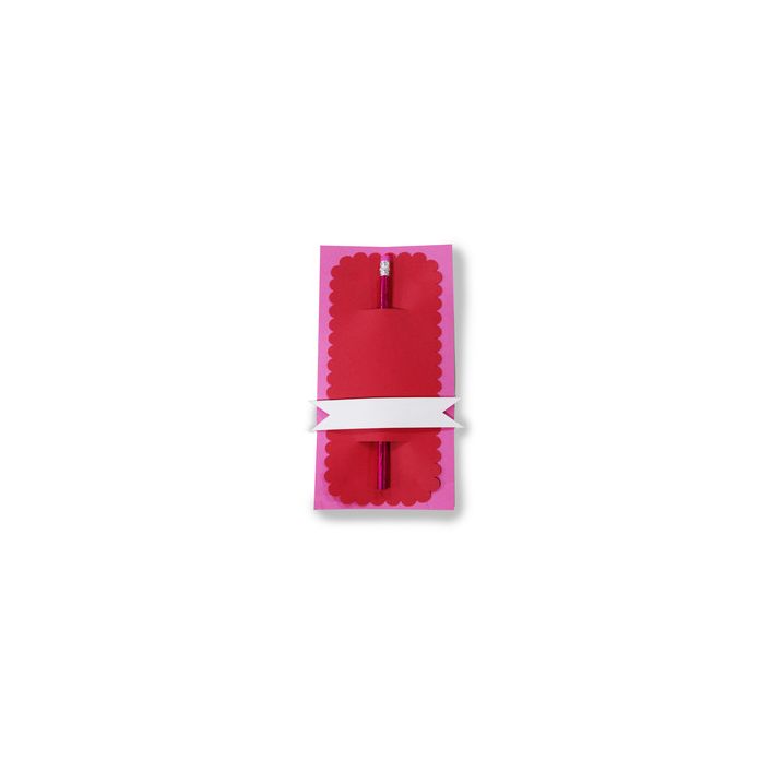 vertical scallop pencil card