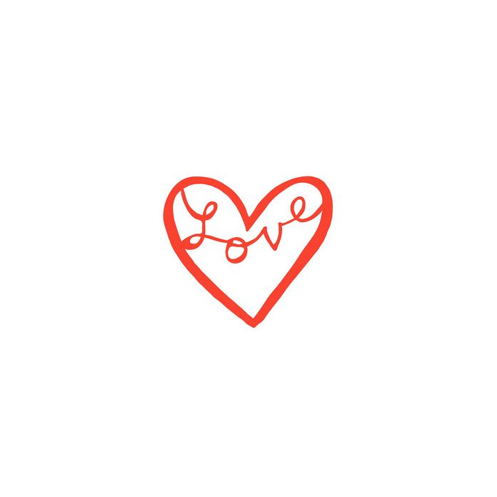handwritten love heart