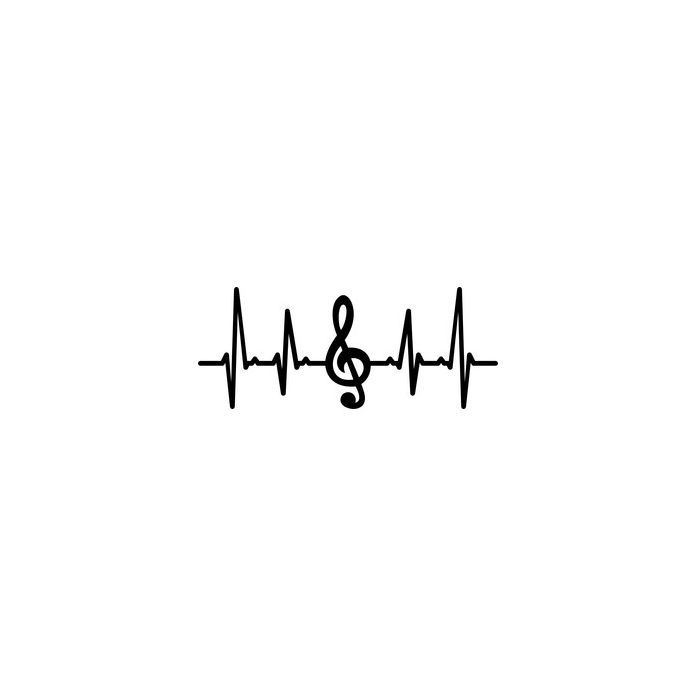 musical note heartbeat