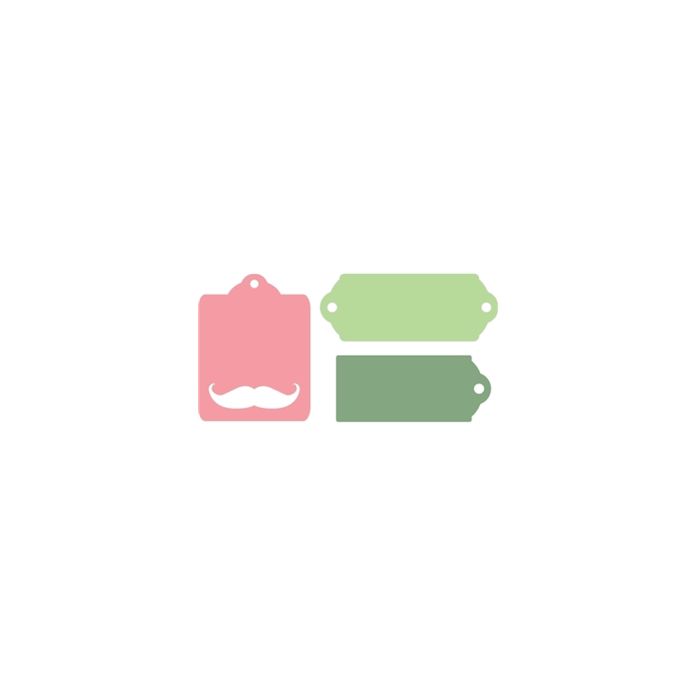mustache gift tags