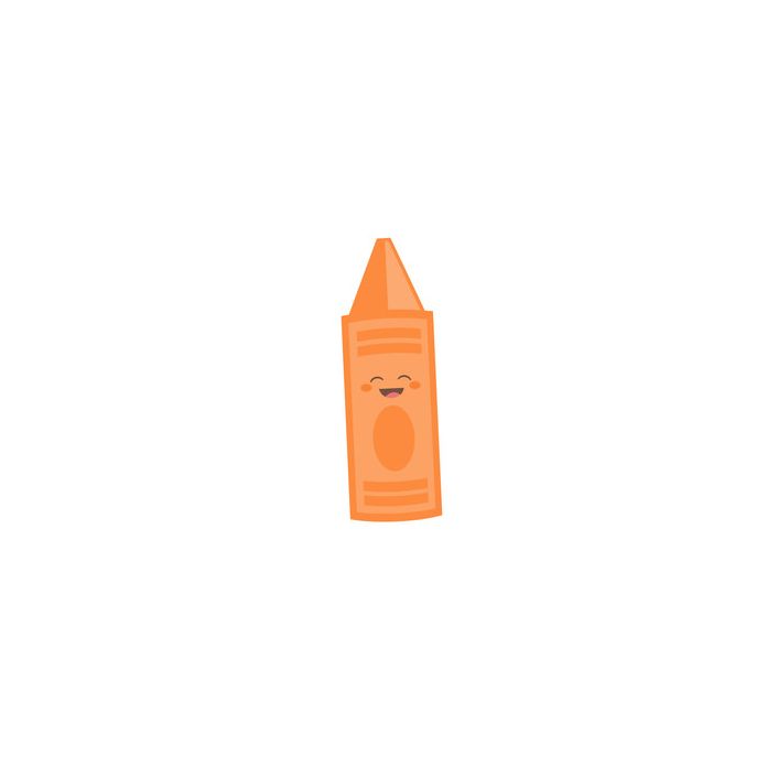 cute orange crayon