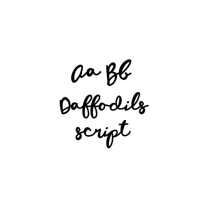 daffodils script font