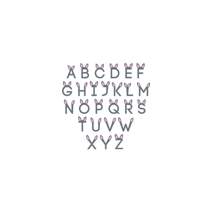 bunny ears alphabet