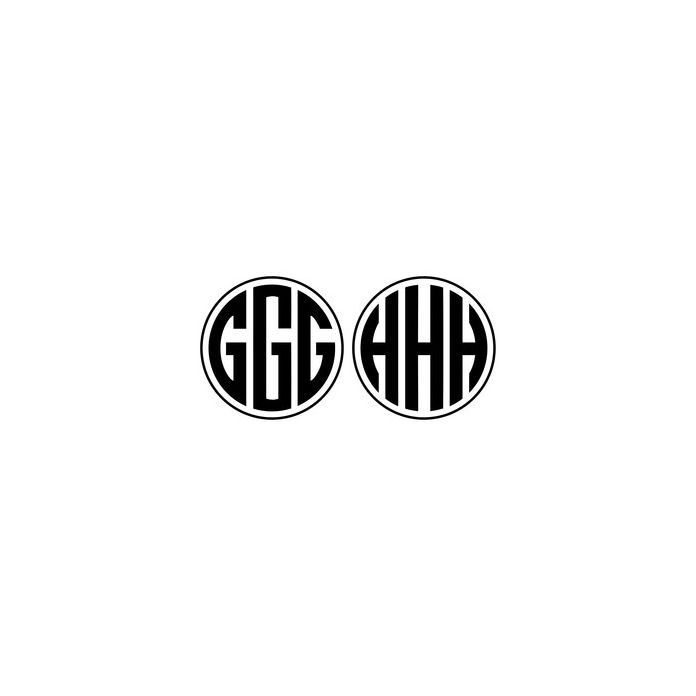 circle monogram g & h